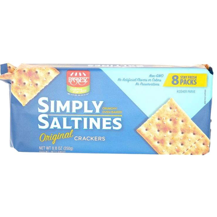 KOSHER CRACKERS SIMPLY SALTINES ORIGINAL 250 GR. – KOSHERFOODINEUROPE.COM