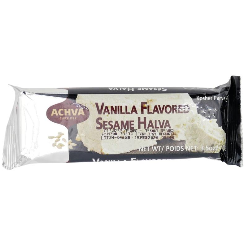 KOSHER VANILLA HALVA SNACK 100 GR. – KOSHERFOODINEUROPE.COM
